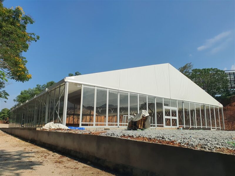 25m Event Tent with Glass Wall – Top Tent Structure Manufacturer